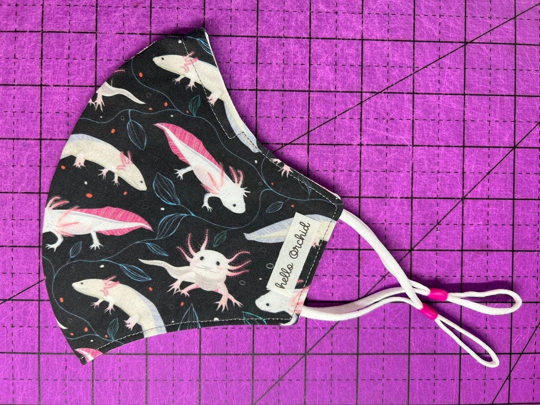 MASK Axolotls on Black - Etsy