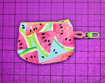 Watermelon Zipper Pouch, Coin Purse, Summer Time, Printed Wallet, for ...