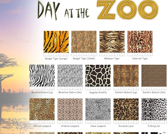 Zoo Animal Fabric | Etsy