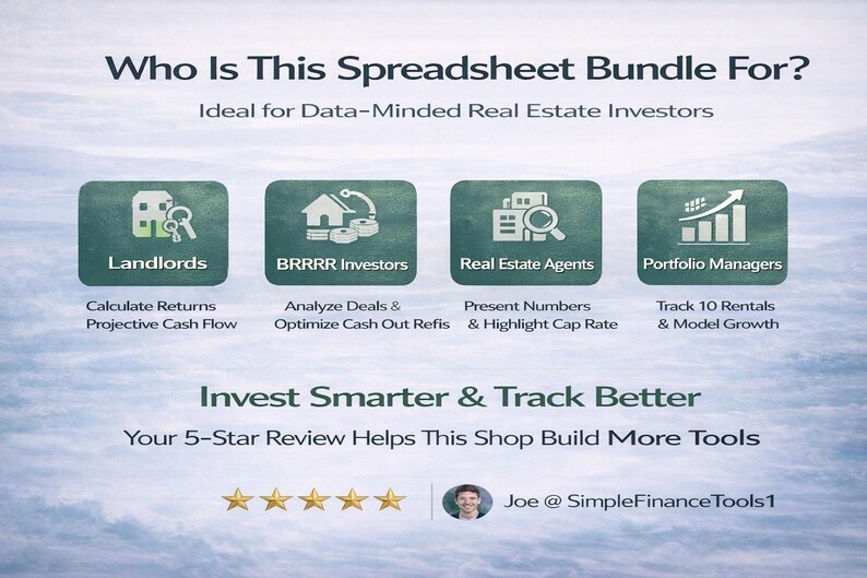 Real Estate Investor Spreadsheet Bundle | Rental Deal Analyzer ...