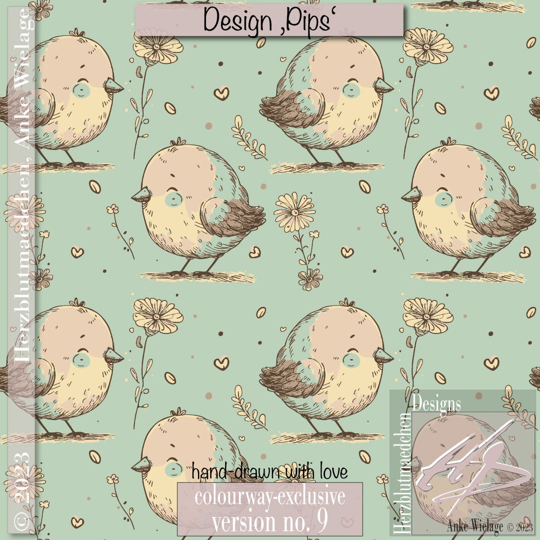 Design Pips Colourway Exclusive Design Version No.9 bird, Spring ...