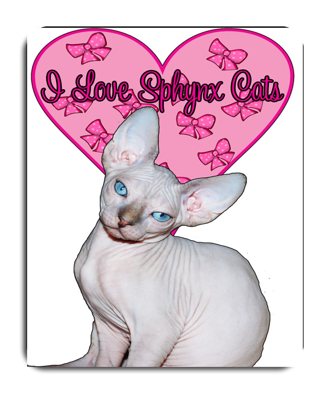 I Love Sphynx Cats Mouse Mat Mouse Pad - Etsy Australia