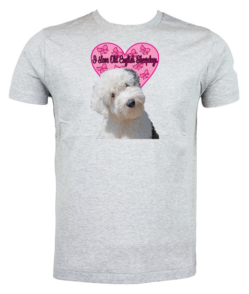 Old English Sheepdog T Shirt. Classic Round Neck Short Sleeved - Etsy