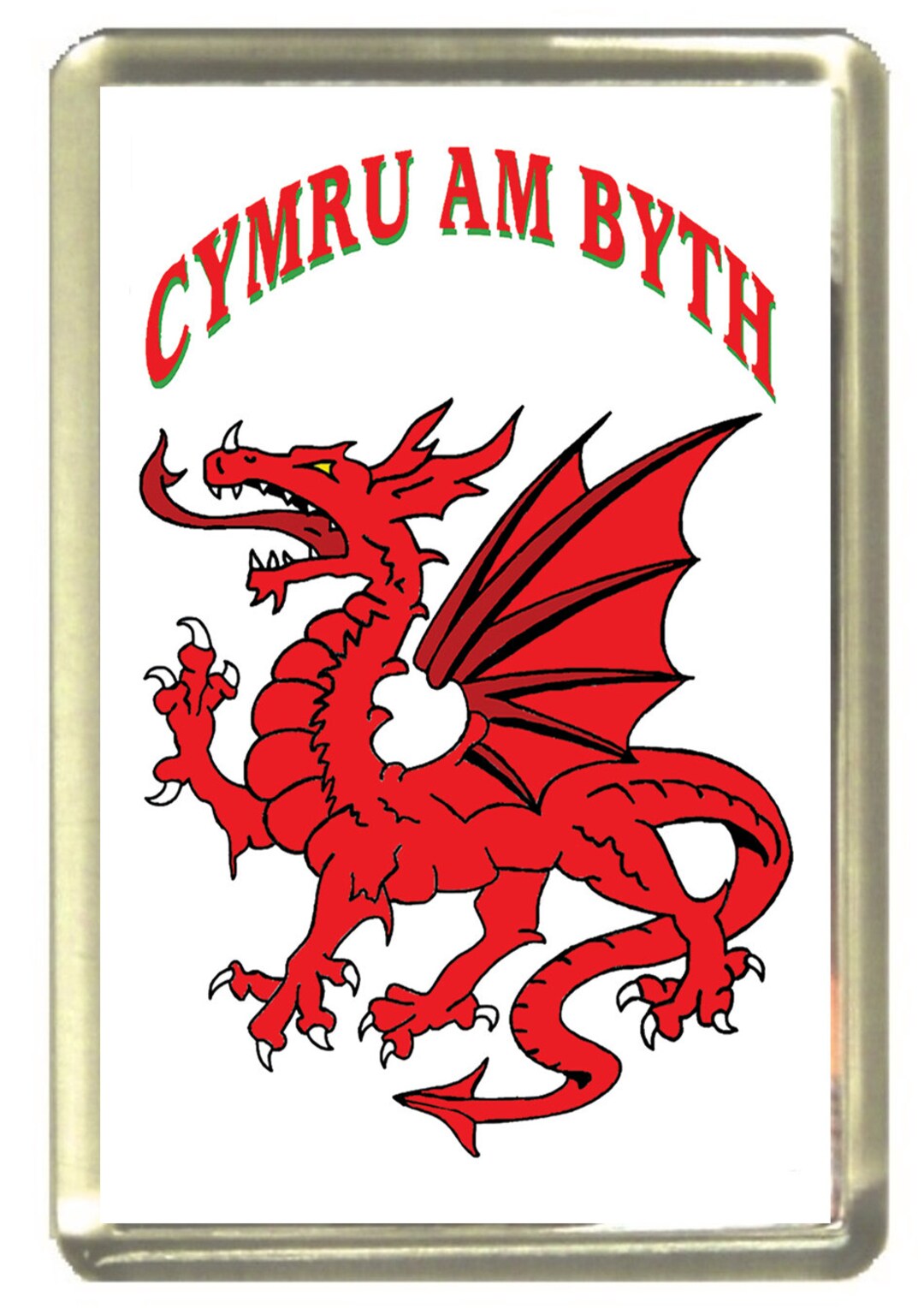 Cymru Welsh Dragon Fridge Magnet 7cm by 4.5cm - Etsy UK