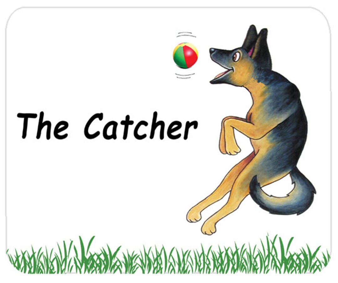 German Shepherd Dog, the Catcher Cartoon, Mouse Mat, Mouse Pad - Etsy
