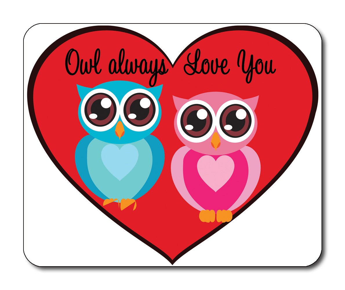 Cute Animated Owls In Love