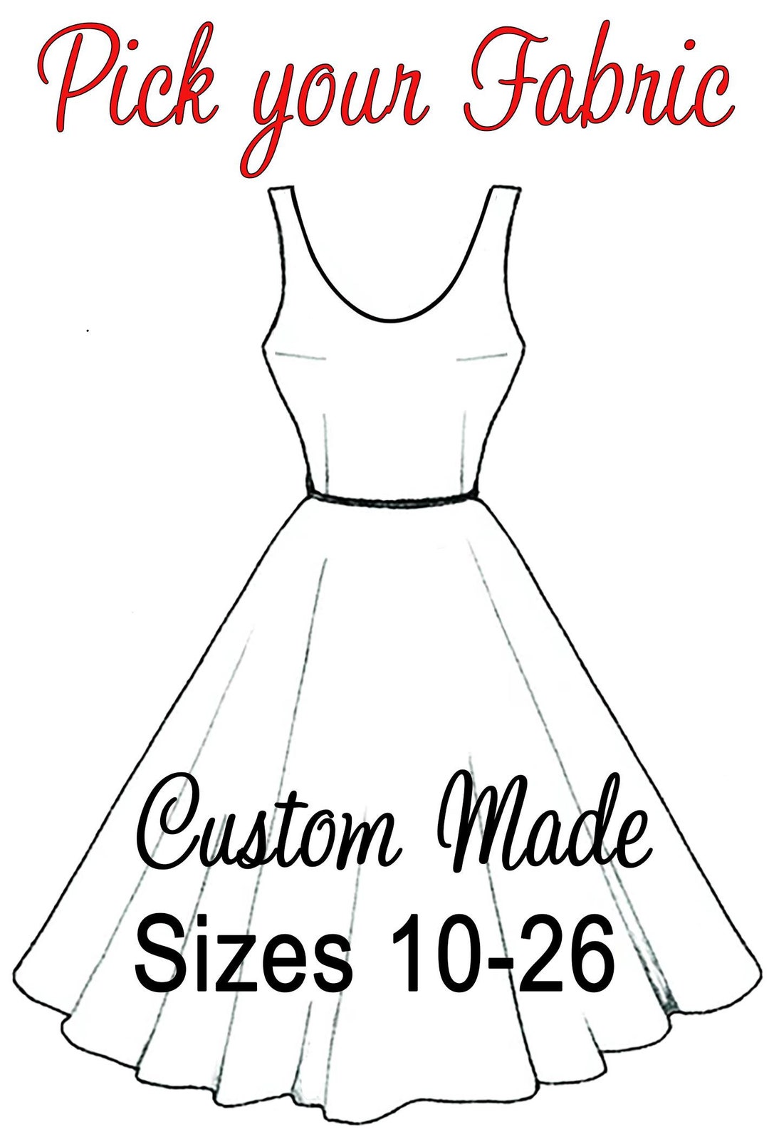 1950s Vintage Retro Rockabilly Dress Choice of Sizes/fabrics 14-26 Made ...