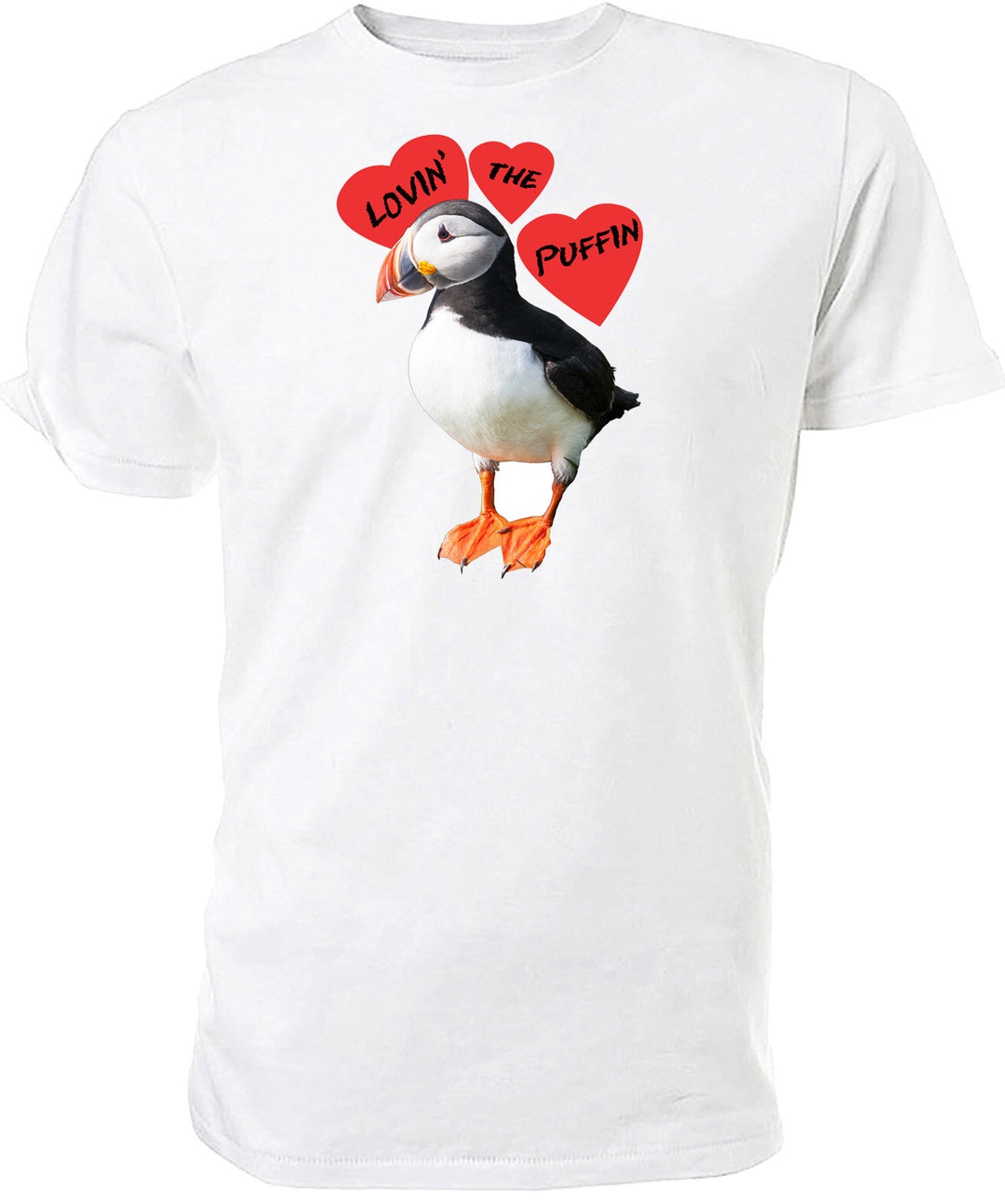 Lovin the Puffin T Shirt. Classic Round Neck Short Sleeved Choice of ...