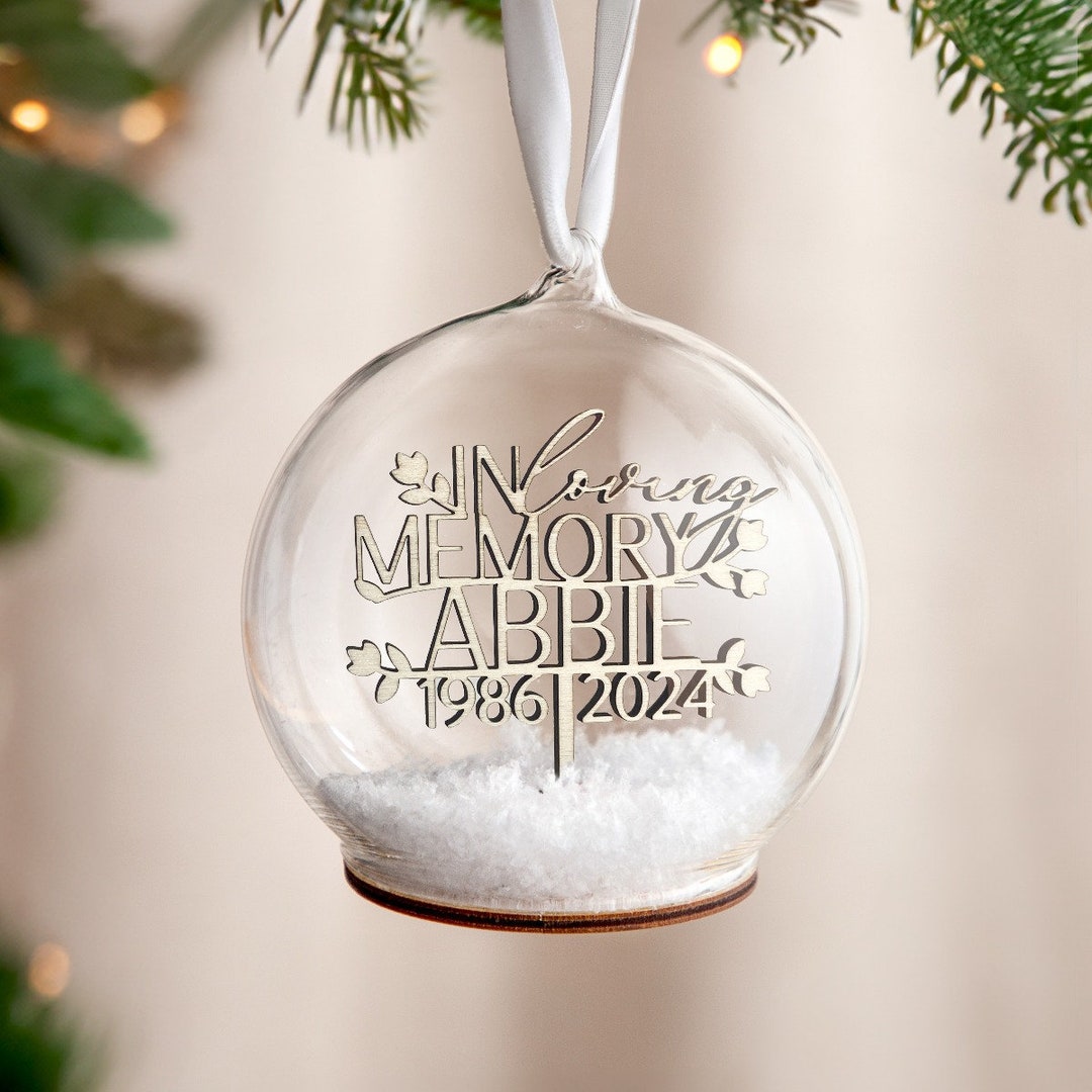 In Loving Memory Wooden Lettering Christmas Bauble - Etsy