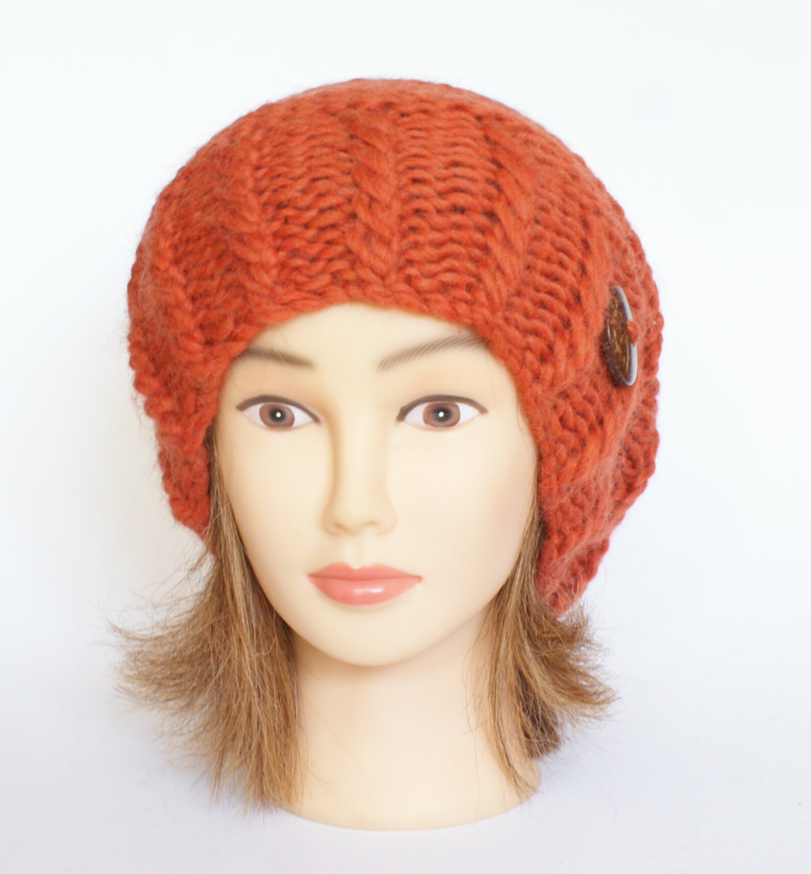 Slouchy Beanie Hat Burnt Orange Hat Accessories for Women Hats With ...