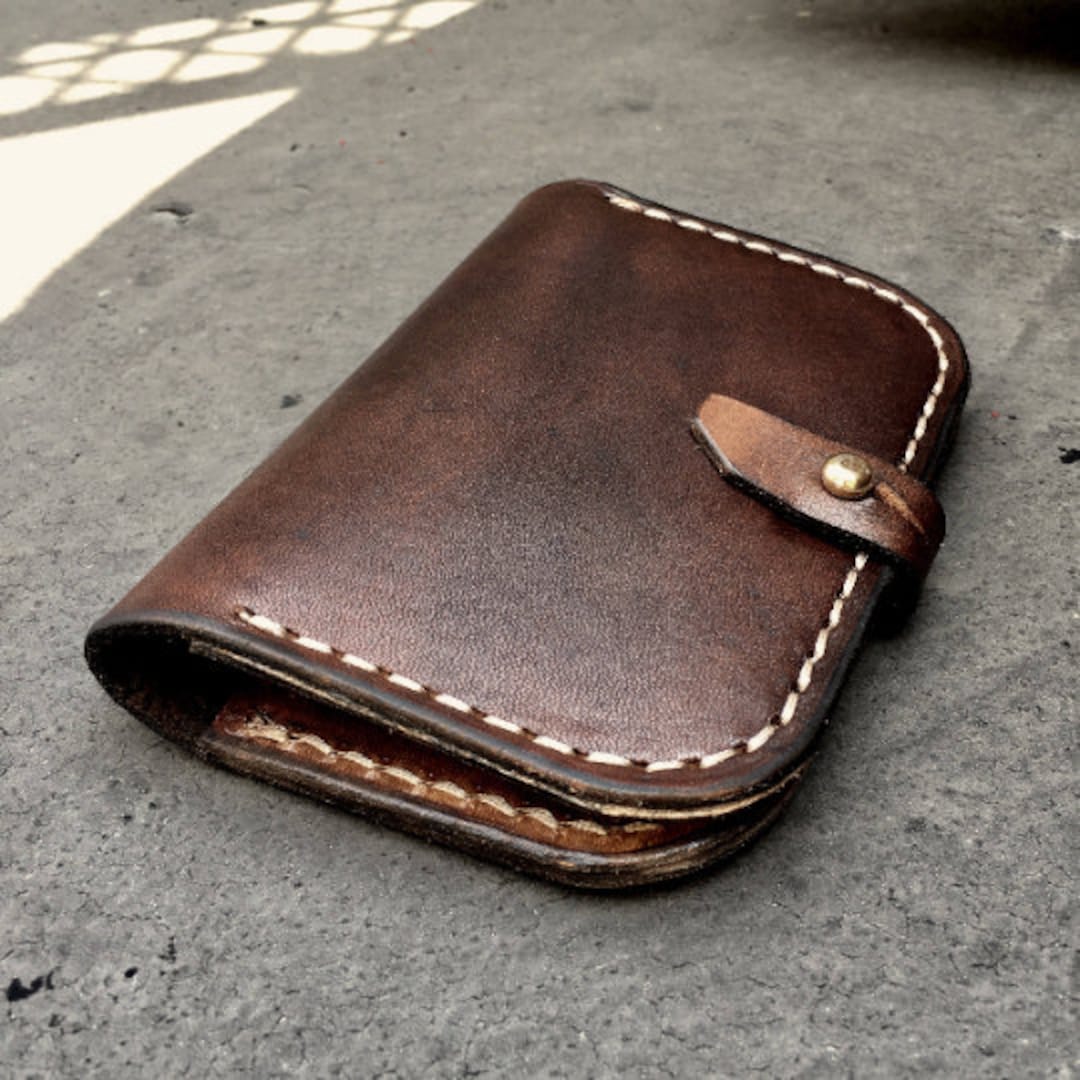 Heavy Leather, Men's, Biker, Jeans, Brass Button Wallet - Etsy