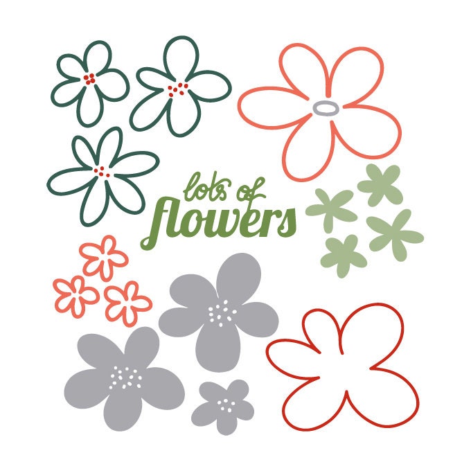 Plotterdatei Lots of Flowers SVG DXF - Etsy.de