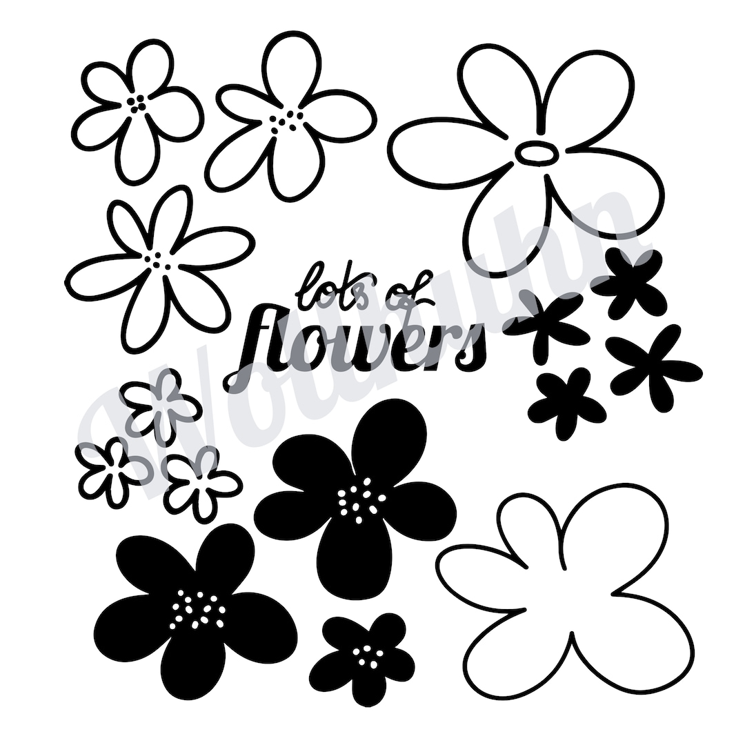 Plotterdatei Lots of Flowers SVG DXF - Etsy.de