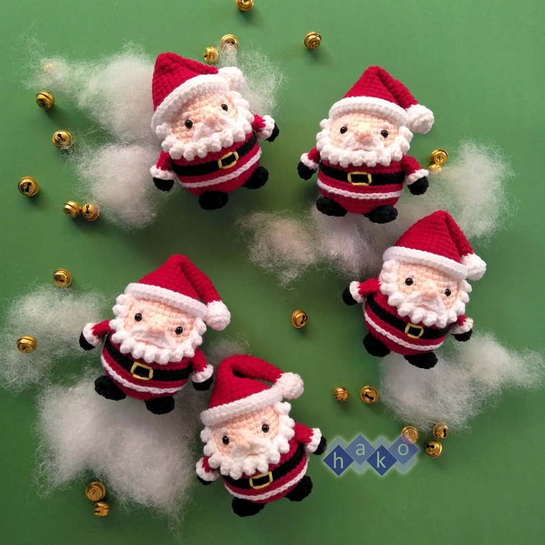 Mini Santa Claus Crochet Pattern (PDF) by Hako Amigurumi - Etsy