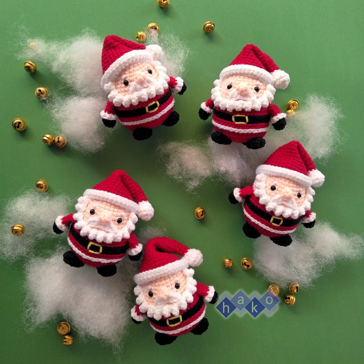 Mini Santa Claus Crochet Pattern PDF by Hako Amigurumi - Etsy