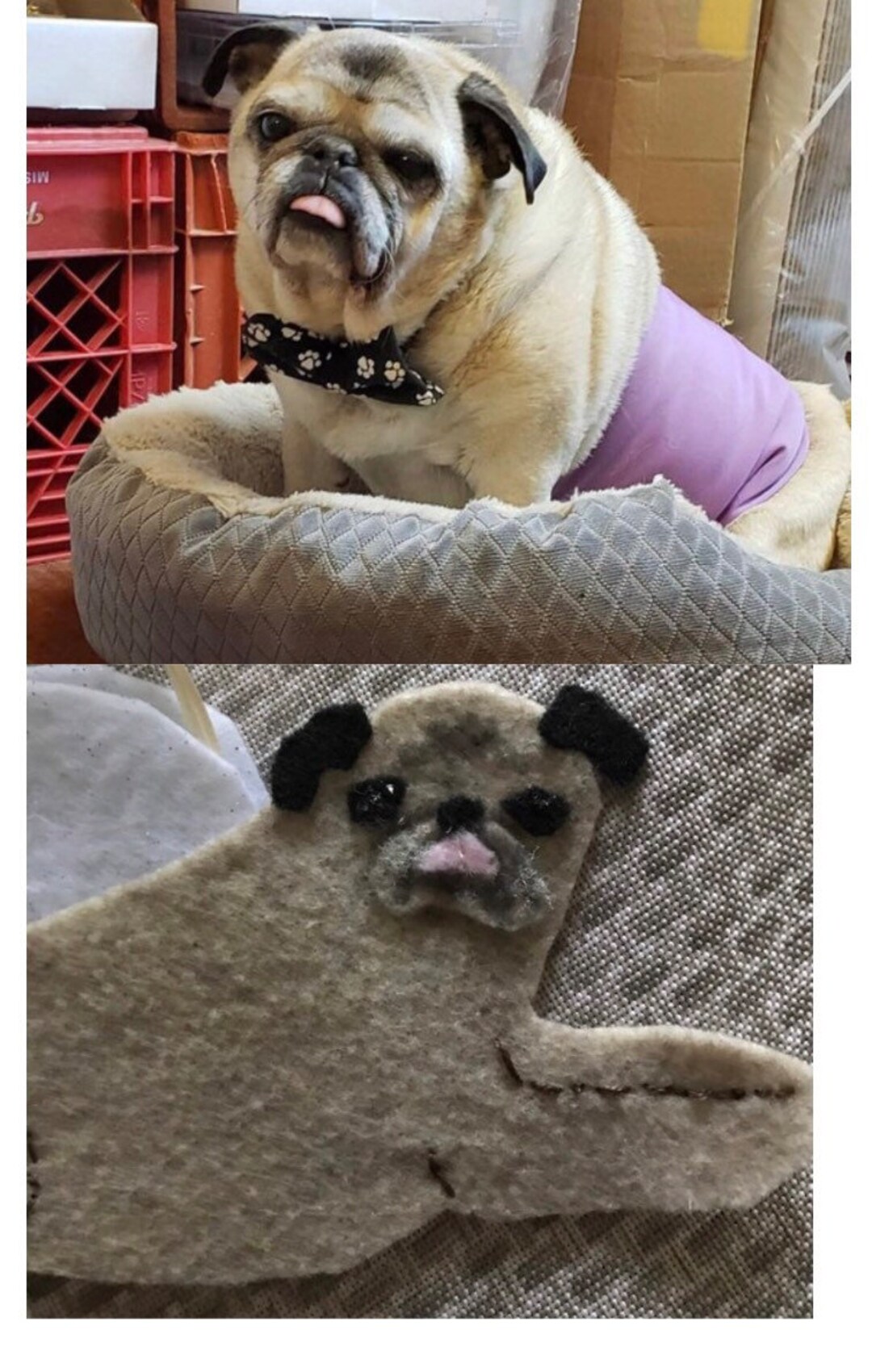 CUSTOM Made to Order Pug /dog Angel Ornament - Etsy