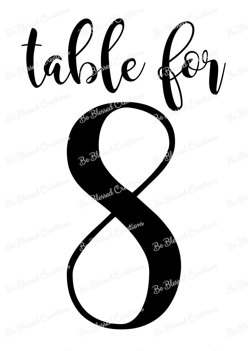 Table for 8 Table for Eight Farmhouse Family Sign SVG - Etsy