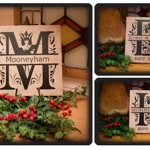 12" X 12" Split Monogram Tile, Ceramic - Etsy