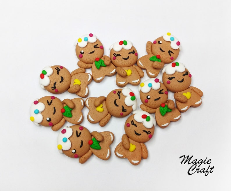 Gingerbread Man Cookies Earrings Handmade in Polymer Clay | Etsy