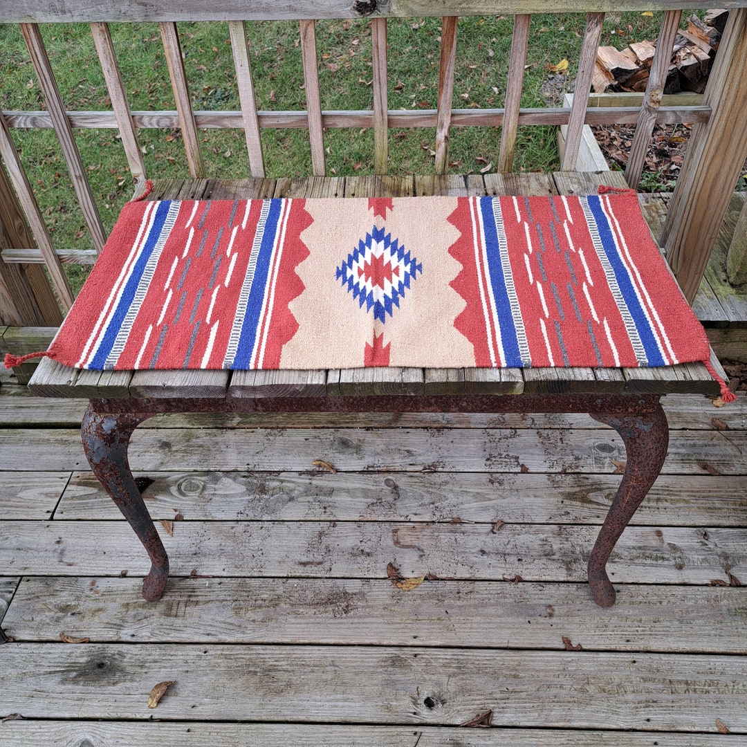 Graphic, Sturdy, Sharp El Paso Saddle Blanket in Bold Red, Blue, White ...