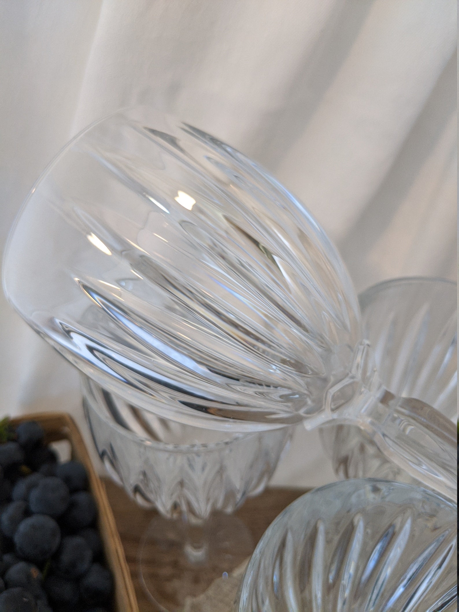 6 Tall Goblets With Sunflower Like Pattern Under the Base & | Etsy