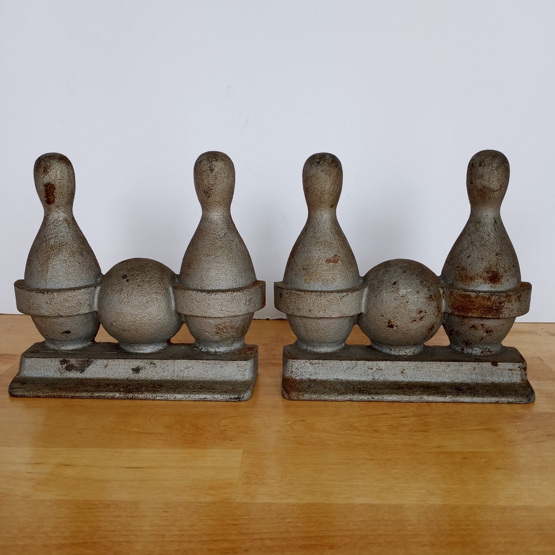 A Pair of Art Deco Style Bowling Bookends, Very Uncommon and ...