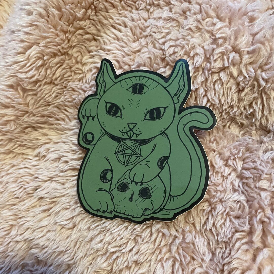 Unlucky Cat Sticker - Etsy