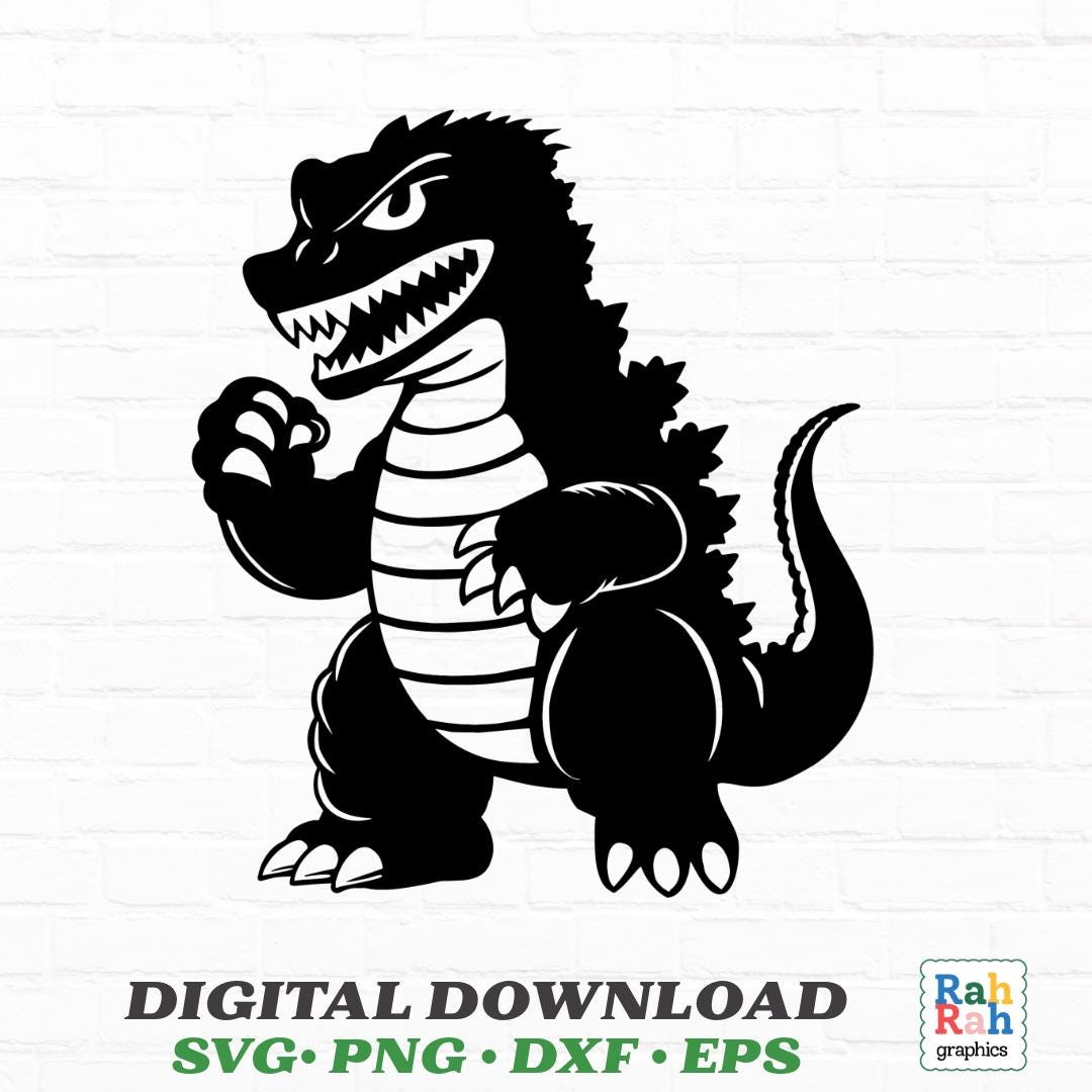 Instant Download Godzilla Clipart - Unique Svg Png Dxf Eps Files for ...