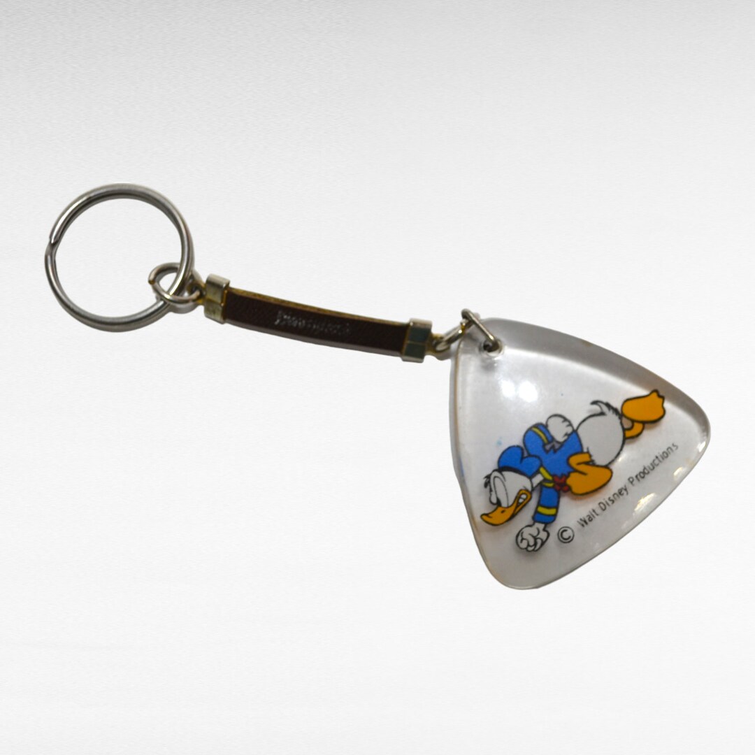 Vintage Walt Disney Donald Duck Acrylic Triangle Shape Key Chain ...