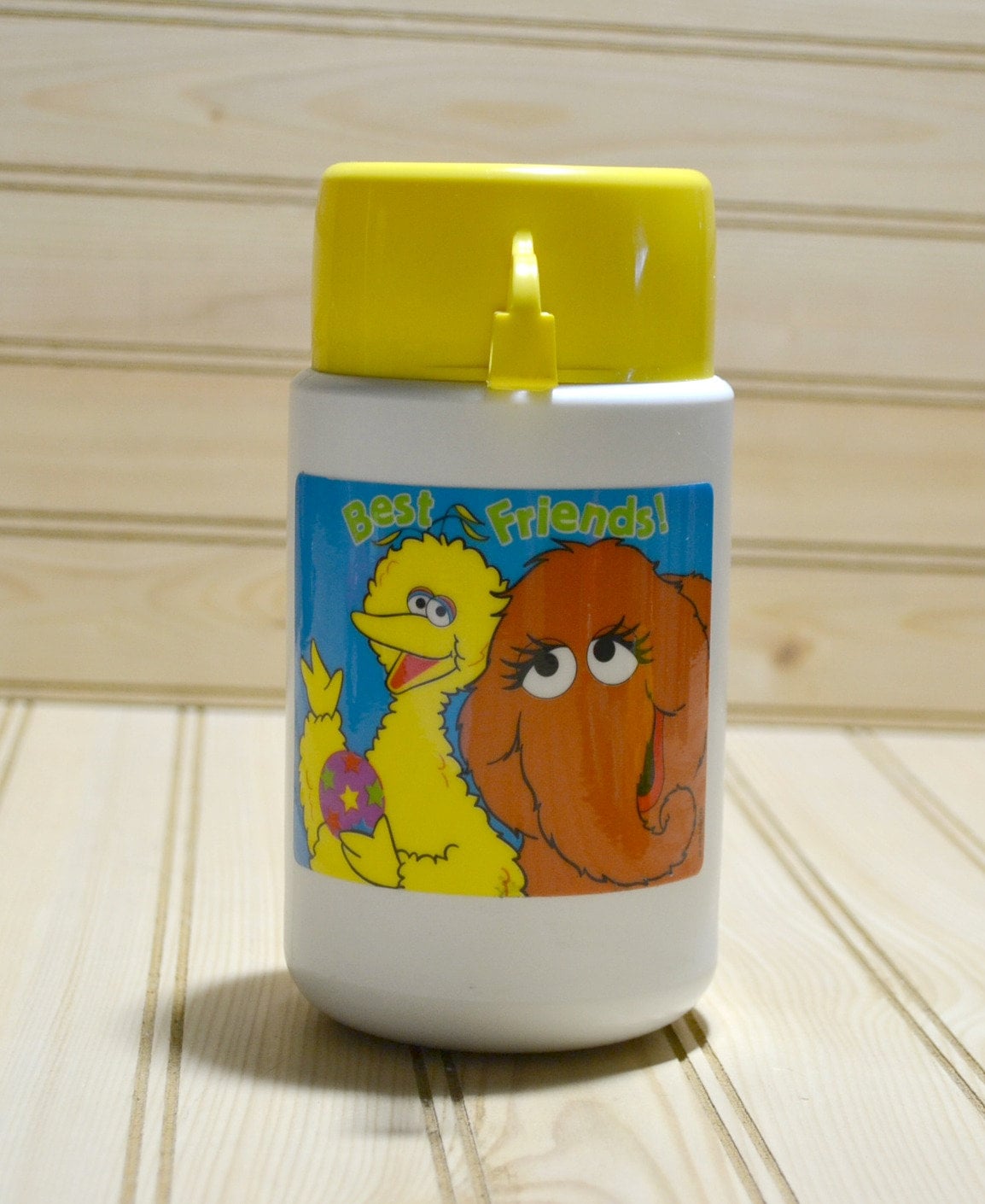 Vintage Big Bird Snuffy Yellow Thermos Best Friends Sesame Street Lunch ...