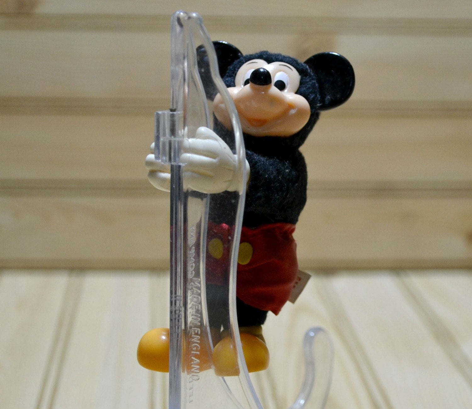 Vintage Disney Clip on Mickey Mouse Character Doll Plush Clasping Hands ...