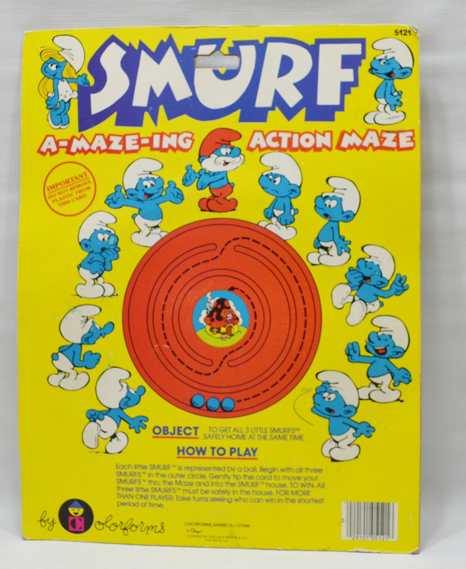 Vintage Smurf A-maze-ing Action Maze 1980s Smurfette Papa - Etsy