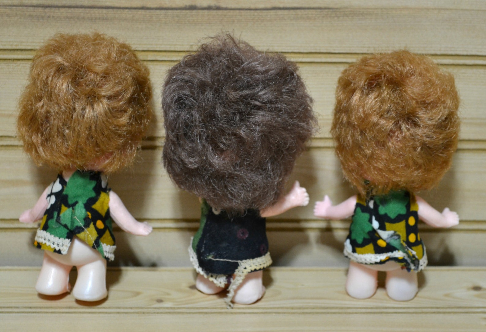 Vintage Plastic Big Head Dolls Vinyl Head Rooted Hair Set of 3 - Etsy
