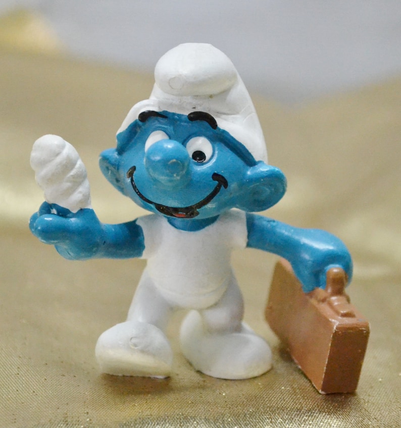 First Aid Smurf - Medic Smurf - Red Cross Smurf - 1978 - 20054 - Rare ...