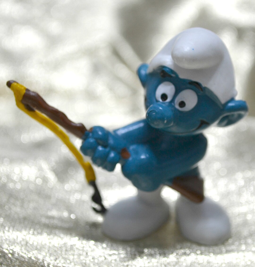 Vintage Angler Smurf - Fishing Smurf 2.0101 1978 Peyo Schleich - Etsy