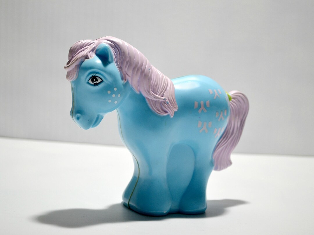 Vintage 1983 G1 My Little Pony Bank Hard Plastic Blue & Pink - Etsy