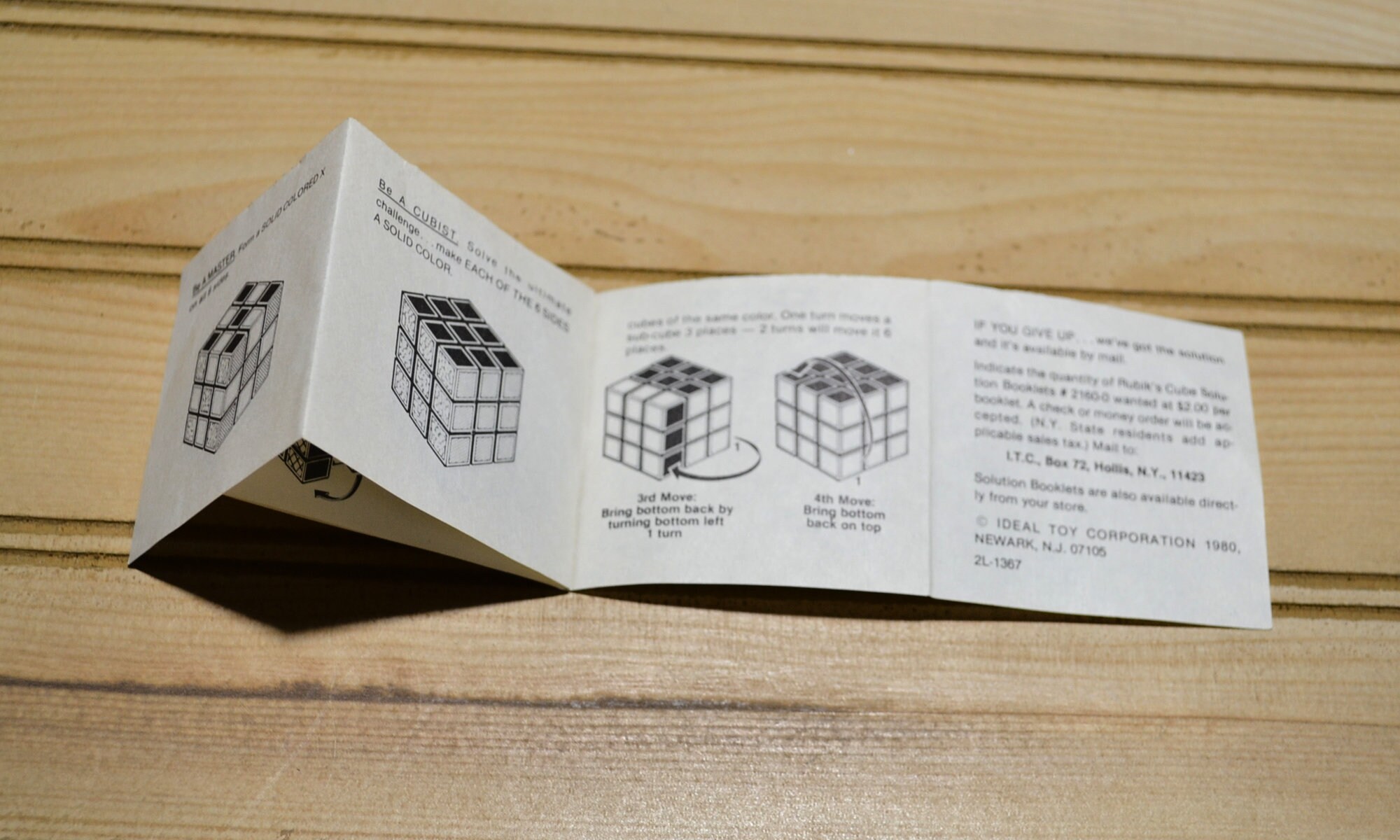 Rubik's Cube the Simple Solution Book 1980s PLUS Original Directions - Etsy