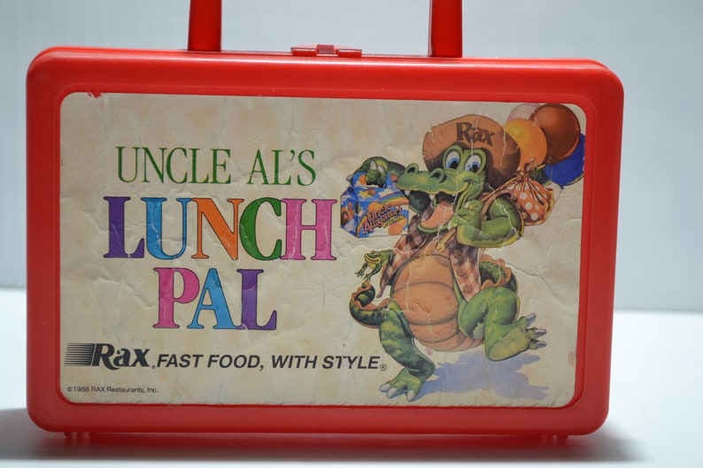 Vintage 1980s Uncle Al's Lunch Pal Plastic Box Container Fast Food 1988 ...