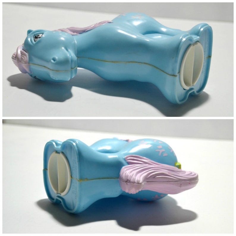Vintage 1983 G1 My Little Pony Bank Hard Plastic Blue & Pink - Etsy