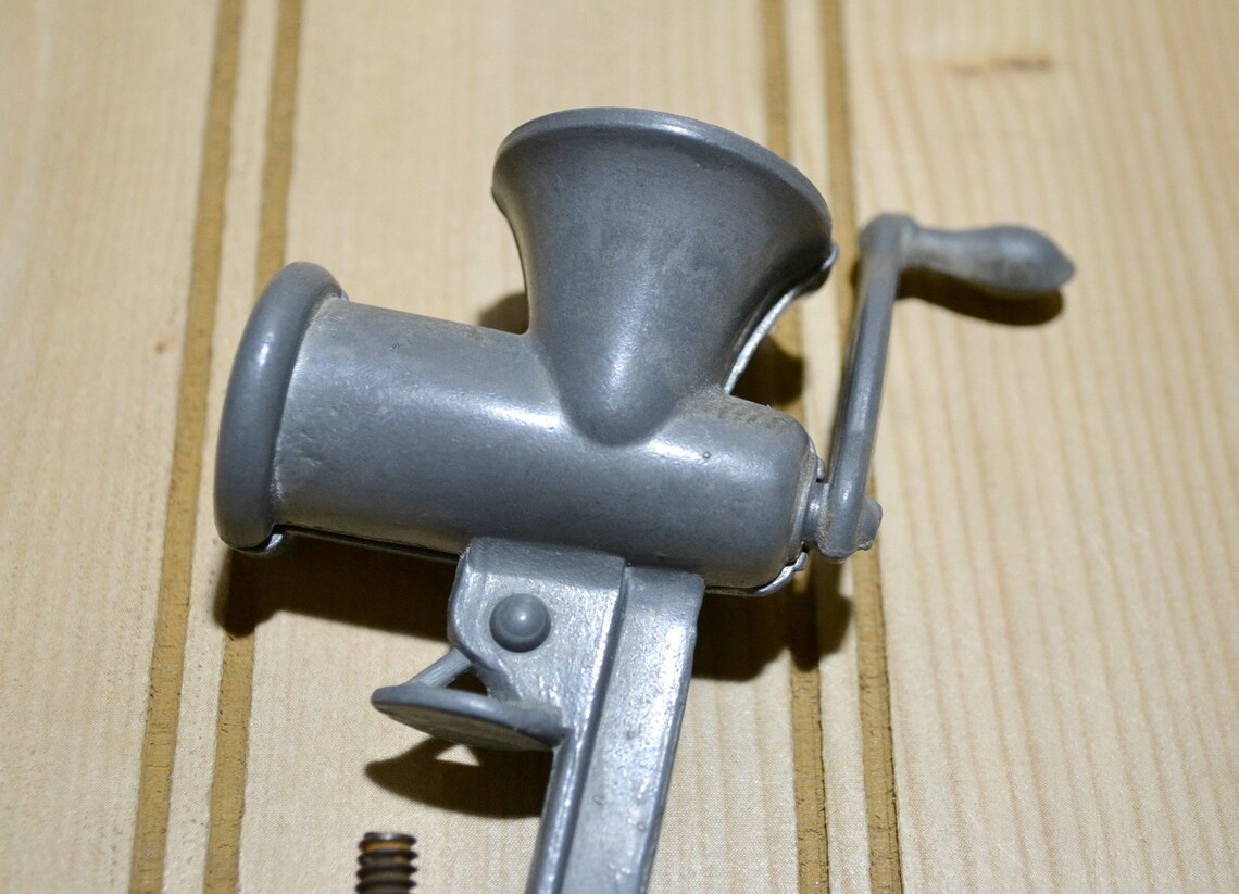 Vintage Miniature Toy Metal Meat Grinder Mid Century - Etsy