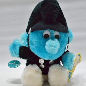 Policeman Smurf Plush Doll - Character Collection - Stuffed - Toy ...