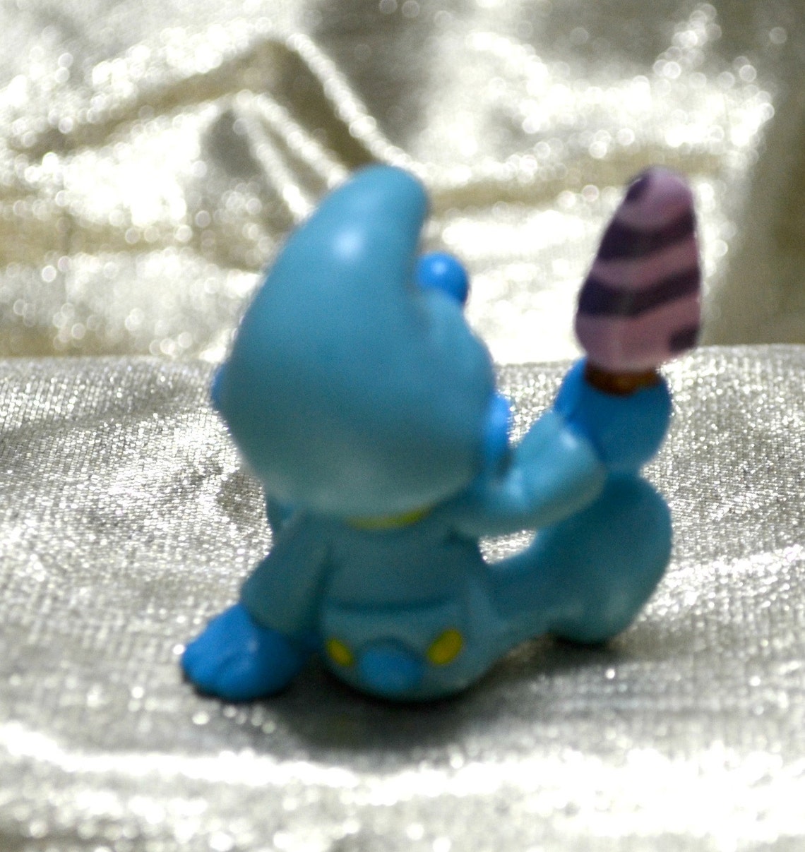 Vintage Blue Baby Smurf With Ice Cream 1985 2.0206 - Etsy