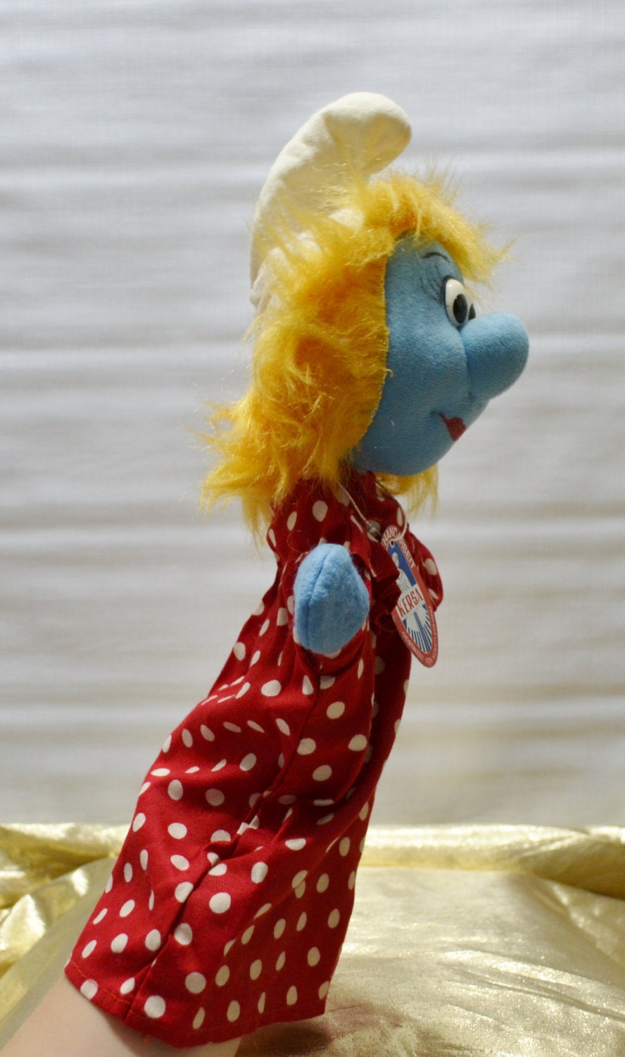 Vintage German Kersa Smurfette Smurf Hand Puppet With Tag - Etsy