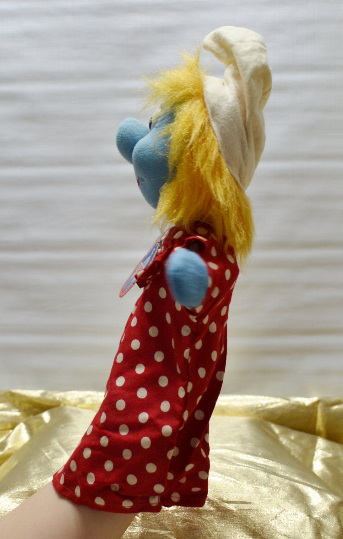 Vintage German Kersa Smurfette Smurf Hand Puppet With Tag - Etsy