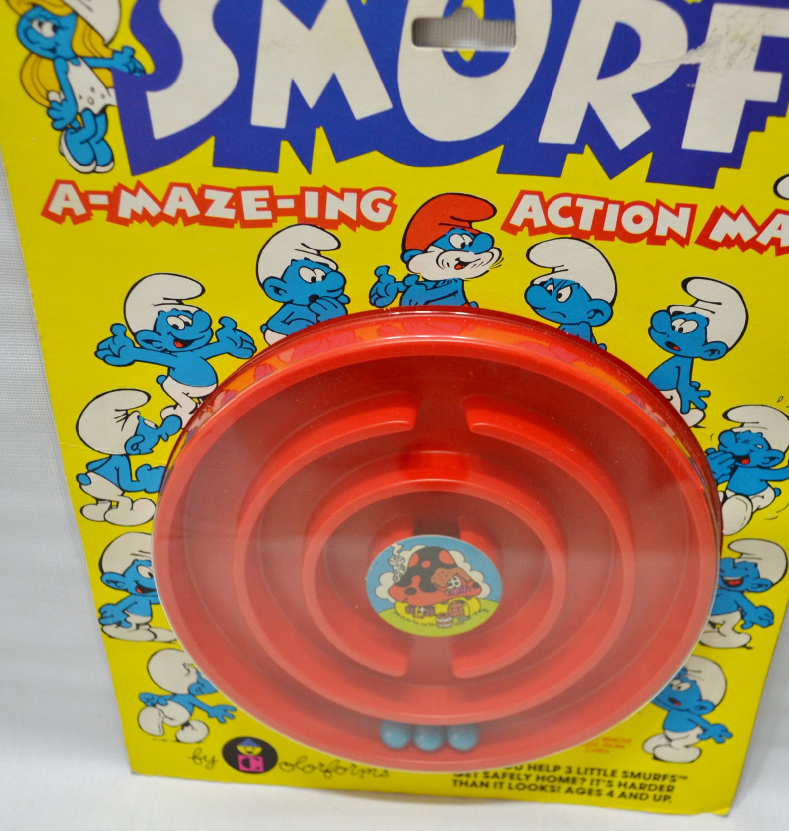 Vintage Smurf A-maze-ing Action Maze 1980s Smurfette Papa Smurf ...