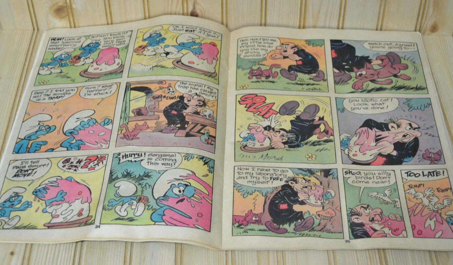 Vintage Giant Smurf Comic Book 1982 Peyo Marvel Books Smurfette ...