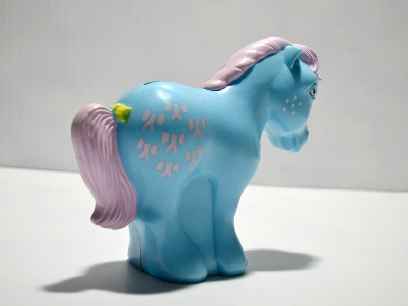 Vintage 1983 G1 My Little Pony Bank Hard Plastic Blue & Pink - Etsy