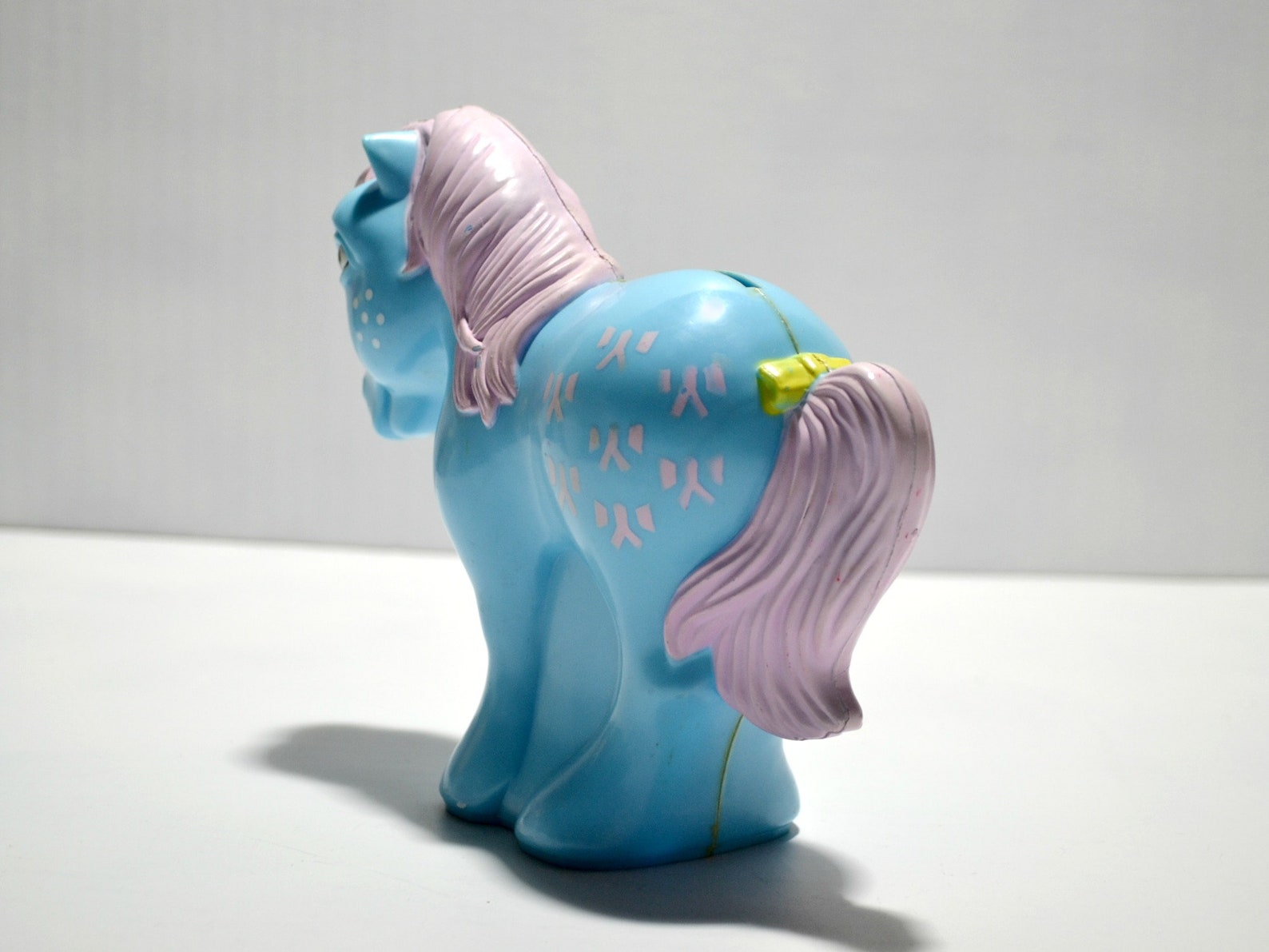 Vintage 1983 G1 My Little Pony Bank Hard Plastic Blue & Pink - Etsy