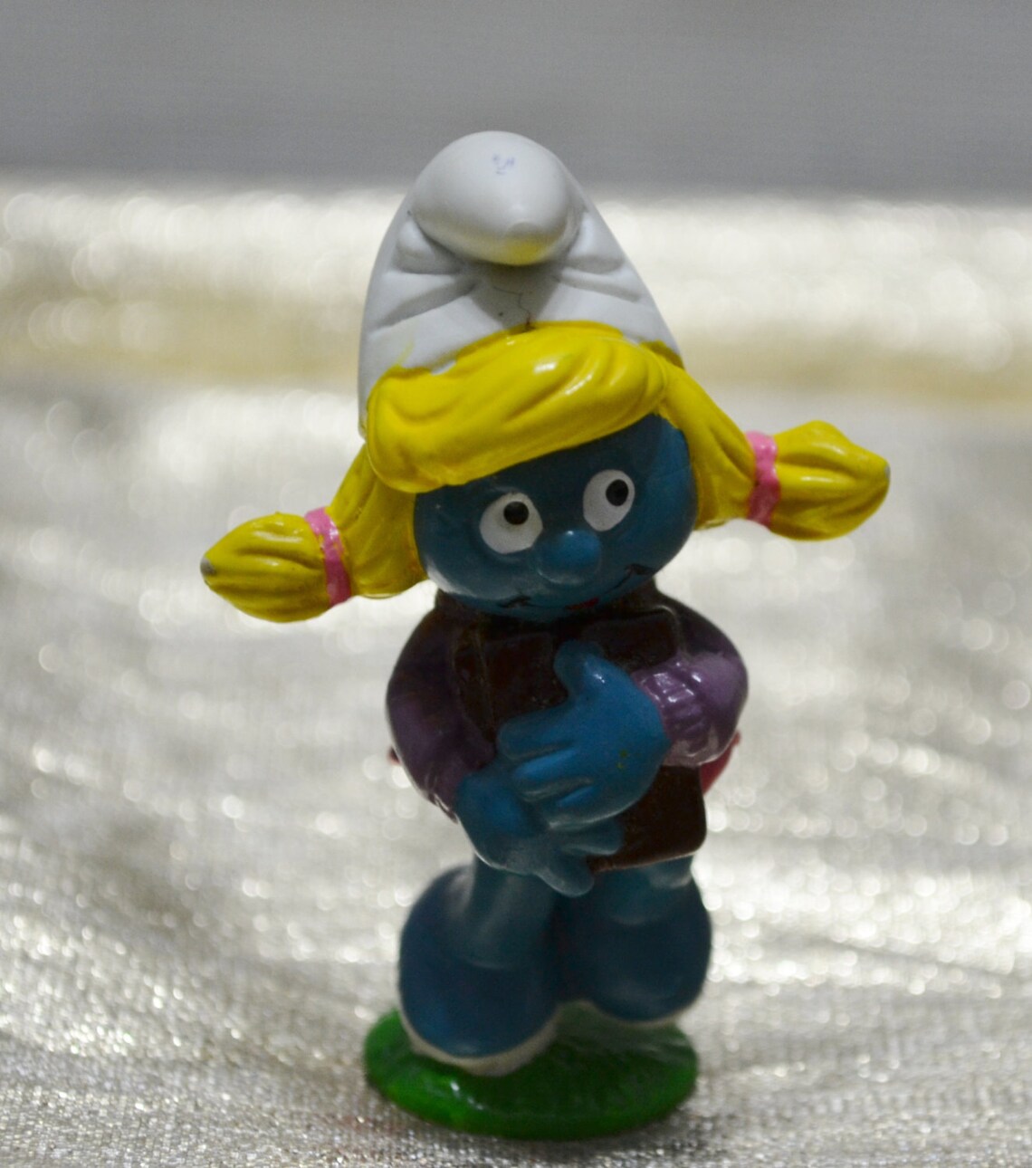 Vintage Schoolgirl Smurfette Figure | Etsy