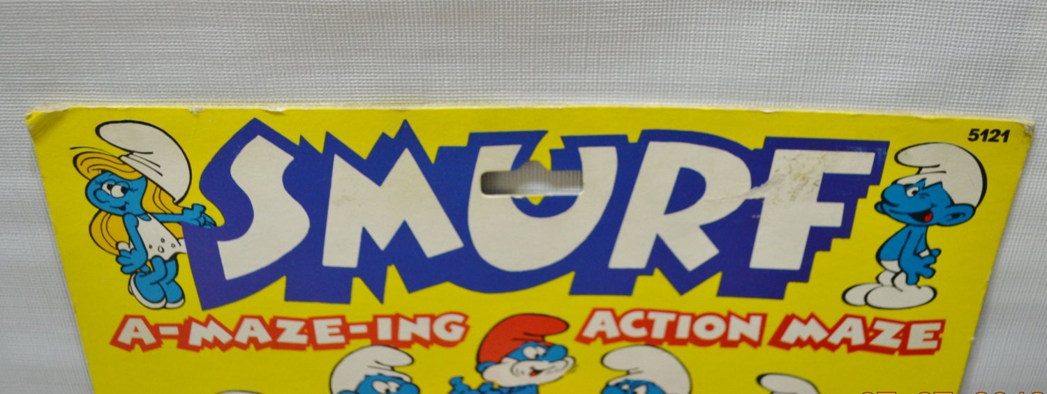 Vintage Smurf A-maze-ing Action Maze 1980s Smurfette Papa - Etsy